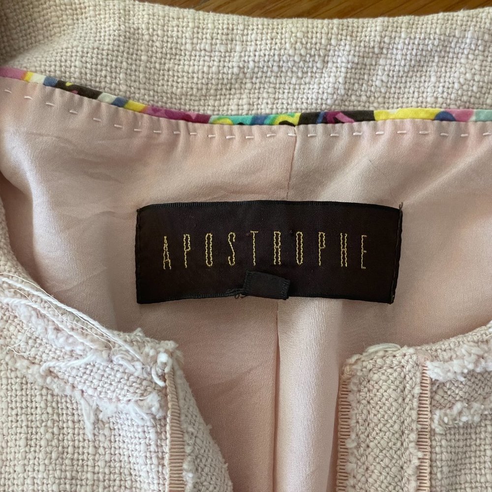 Very Light Pink Apostrophe Jacket. - Gem